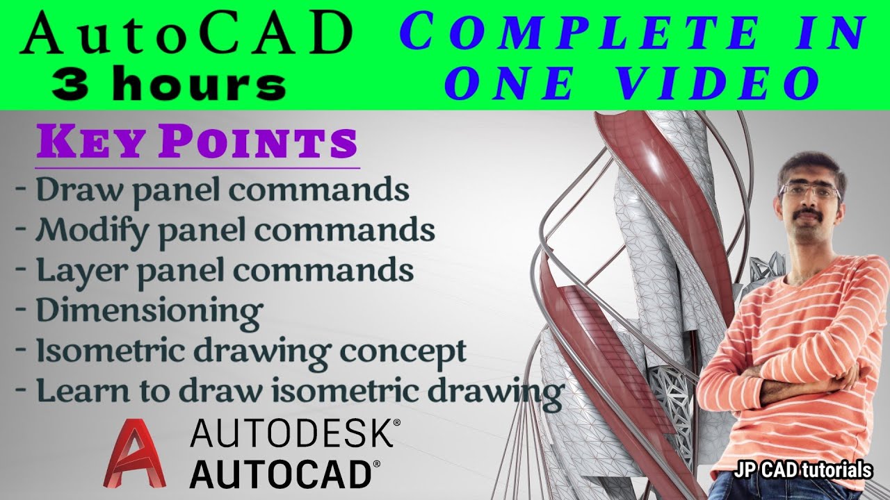 AutoCAD complete course in one video | AutoCAD | #jpcadtutorials # ...