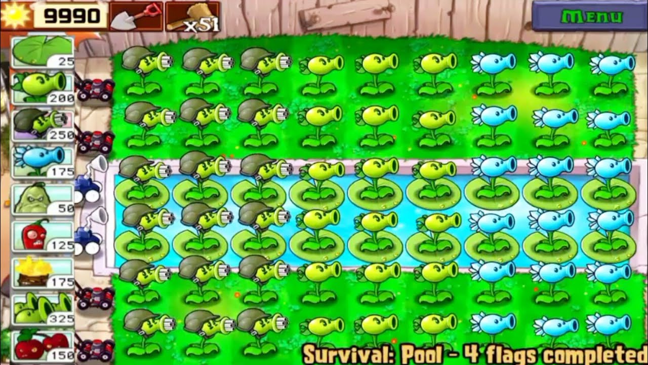 Plants vs Zombies || Gatling Pea vs Three Pea vs Snow Pea vs Zombies ...