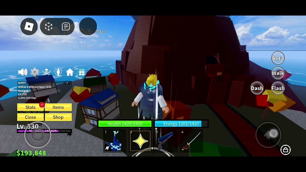 me playing Blox fruit but (you need to watch to see what happened ...