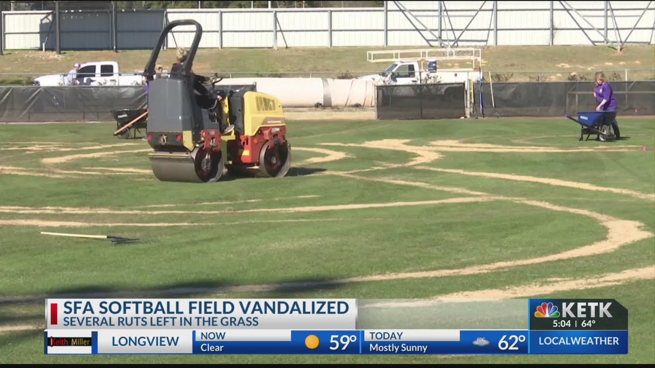 No leads after SFA Softball field found vandalized - YouTube