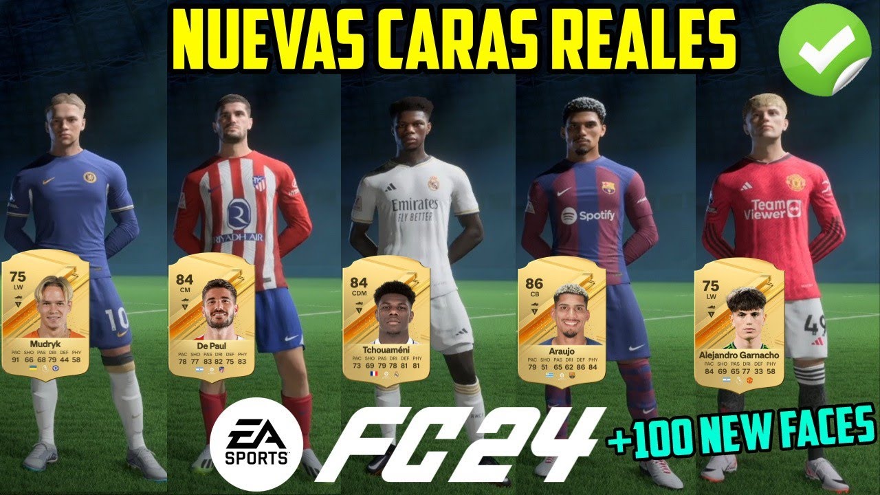 Nuevas Caras Reales EA FC 24 (+100 Rostros Nuevos) new faces FC 24 ...