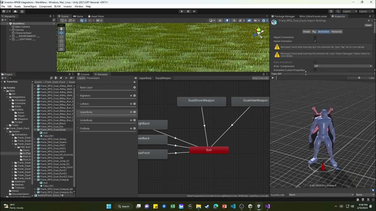 Invector + RPG Builder Integration Setup (3rd) - Modifying Animation, Equip and Unequip - YouTube