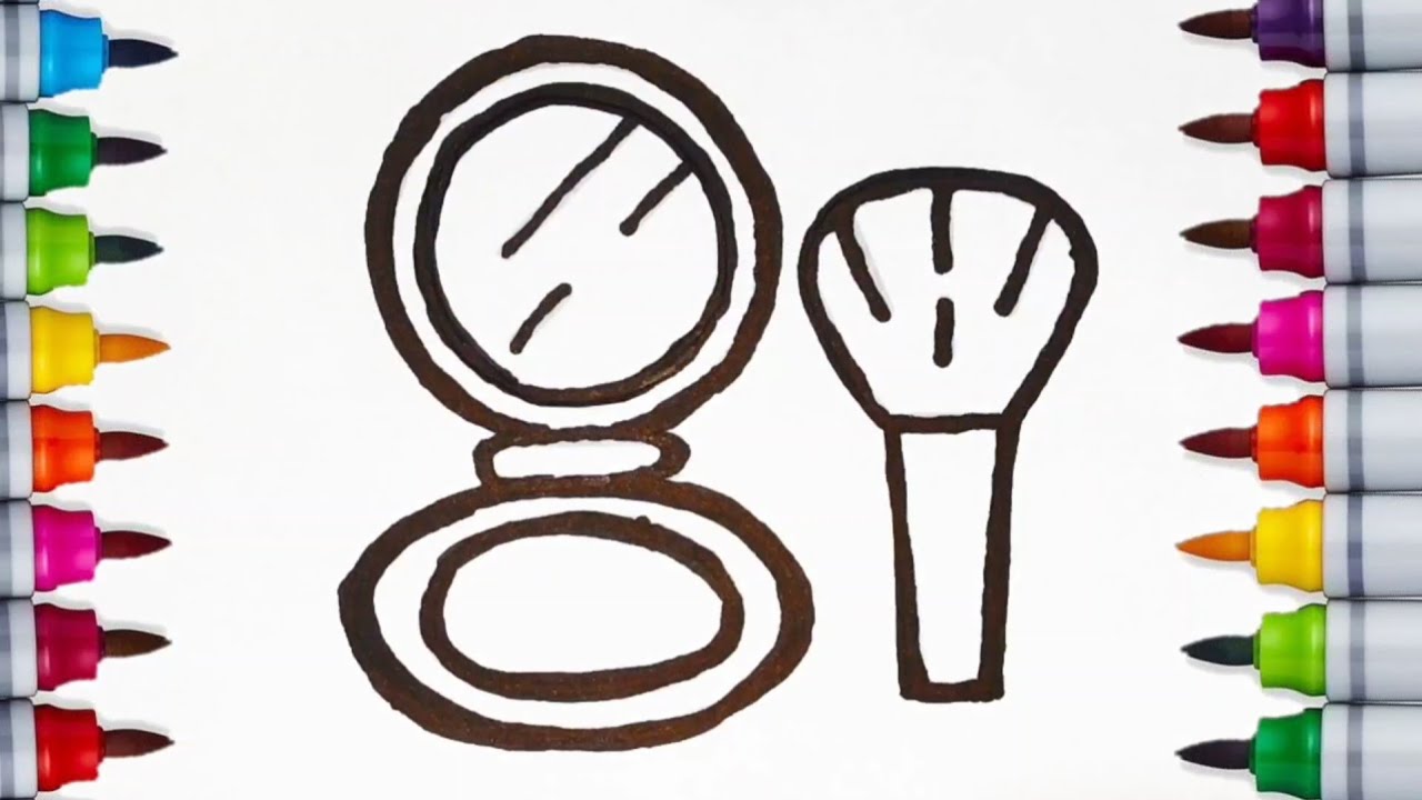 How to Draw Makeup | Easy Drawings | Coloring Makeup | Makeup Drawing ...