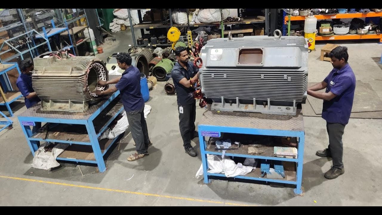 Different Type Of Motors Coil Rewinding - YouTube