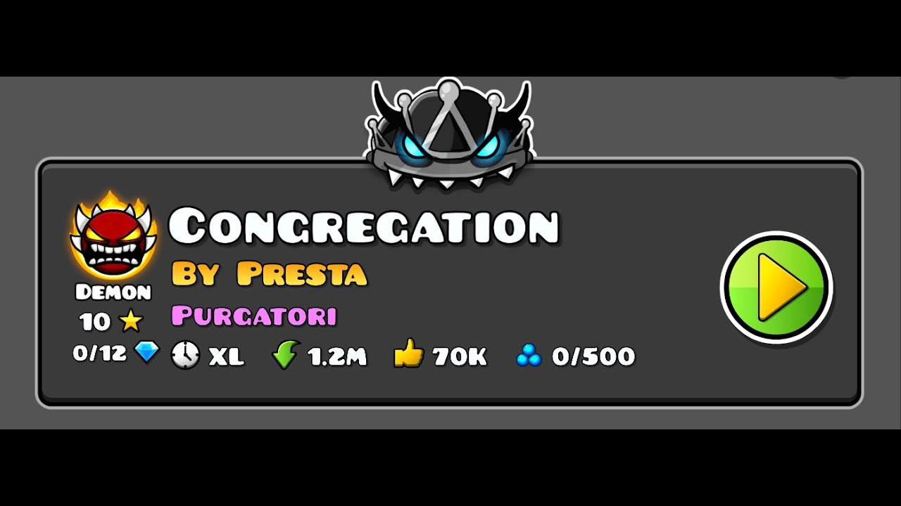 "WEEKLY CONGREGATION 100 %" EXTREME DEMON / GEOMETRY DASH legallllll ...
