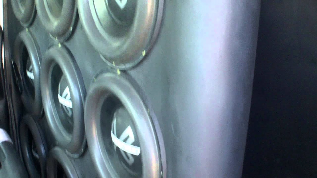 12 Crossfire 12's on 2 Crossfire 8k Amps - Hybrid Audio Show - YouTube