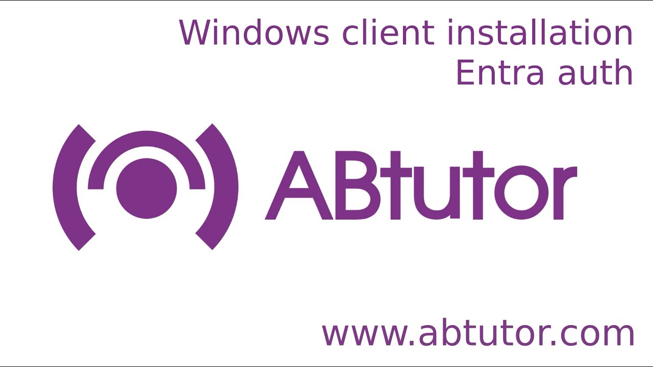 How to install AB Tutor Cloud 10 using Entra authentication - YouTube