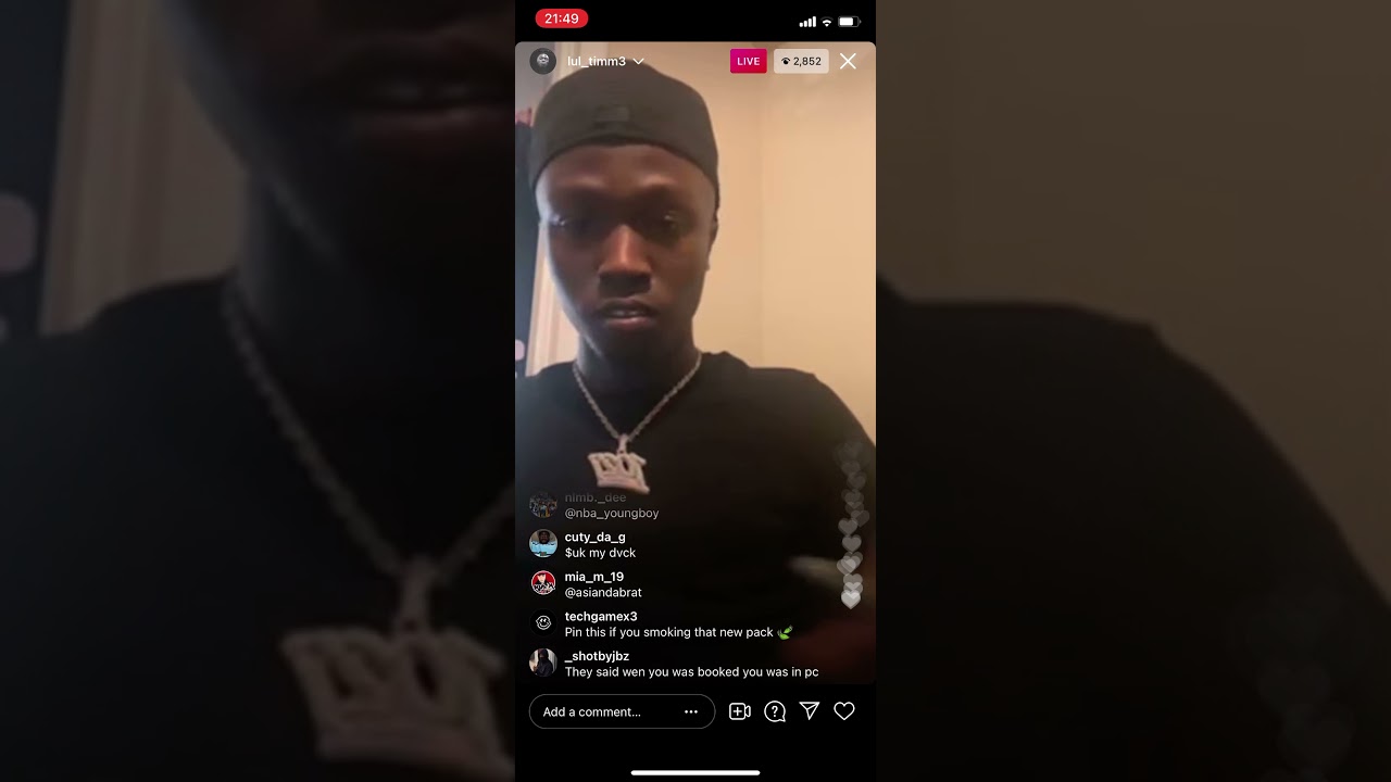 Lil Tim dissing King Von on Live - YouTube