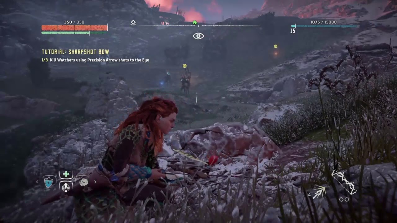 HZD Kill Watchers Using Precision Arrow Shots To The Eye - YouTube