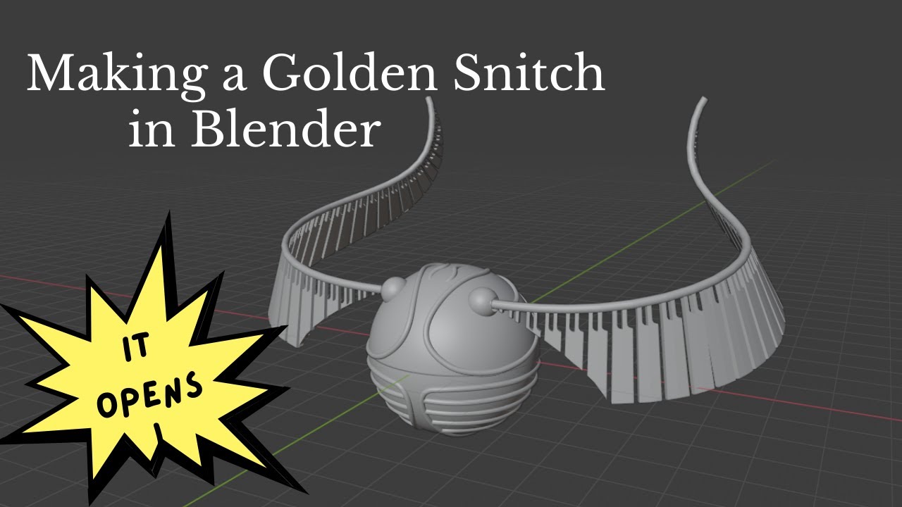 Making a golden snitch in blender (for 3D printing) - YouTube