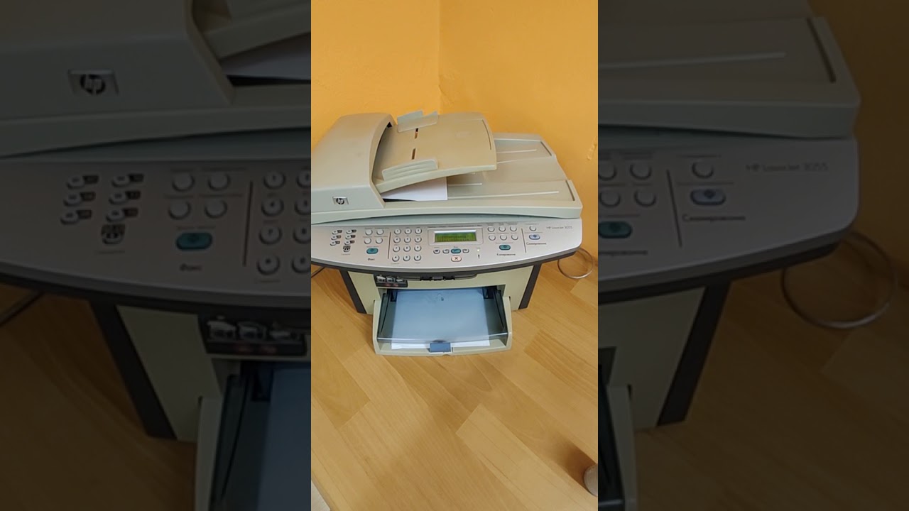 HP LaserJet 3055 printing - YouTube