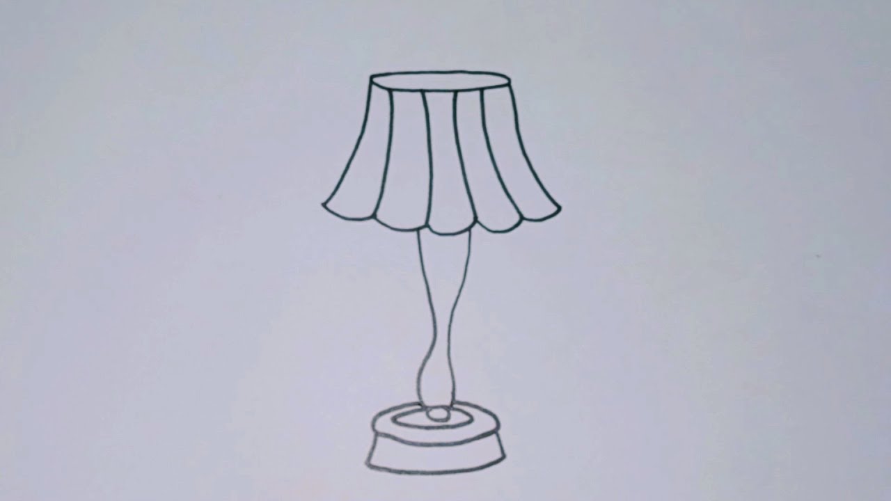 How to Draw Table Lamp Easy Table Lamp Lamp Drawing very easy - YouTube