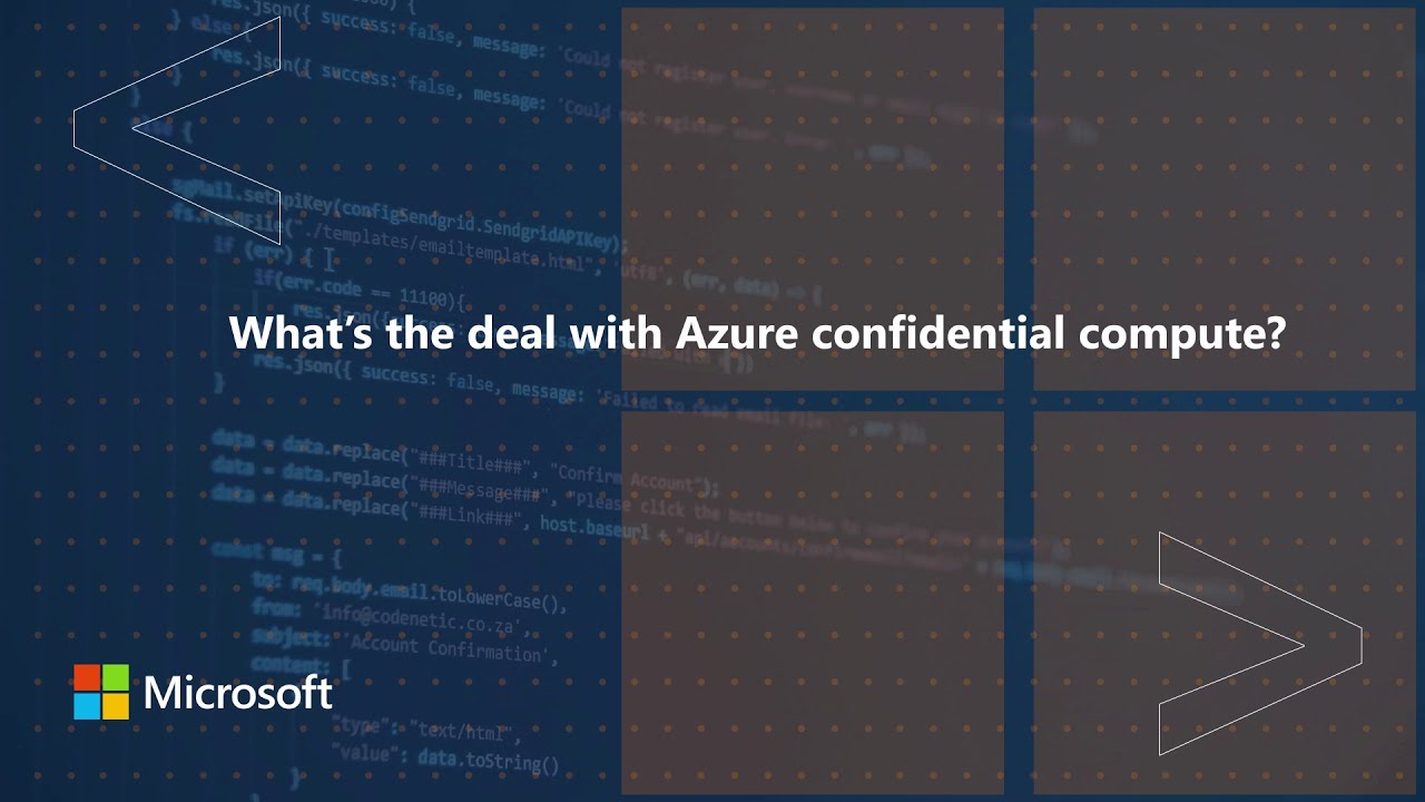 What's the deal with Azure confidential compute? | One Dev Question ...
