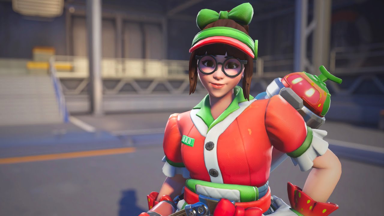 NEW Strawberry Mei Skin Showcase | Overwatch 2 - YouTube