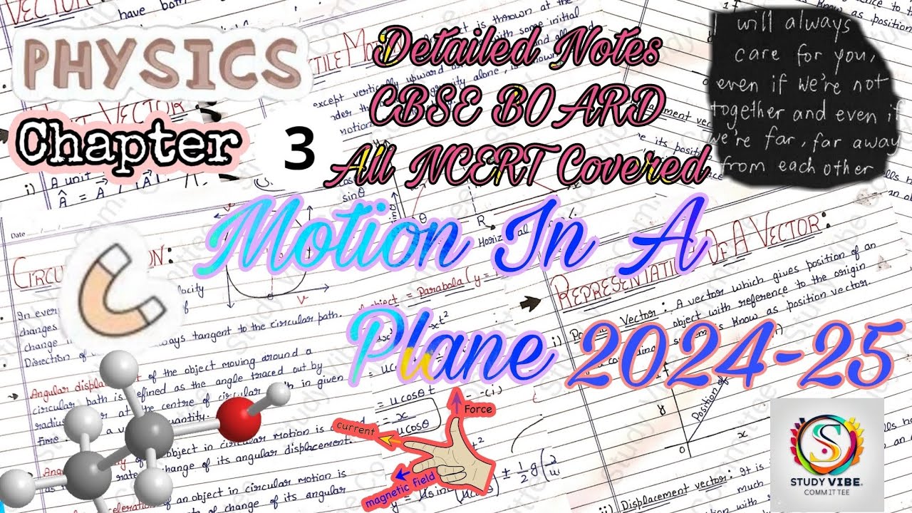 Class 11 Physics Chapter 3 (Motion In A Plane) Detailed notes 2024-25 ...