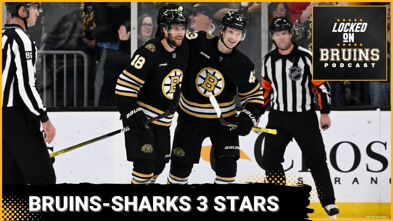 Boston Bruins - San Jose Sharks 3 Stars: Danton Heinen, Jeremy Swayman ...