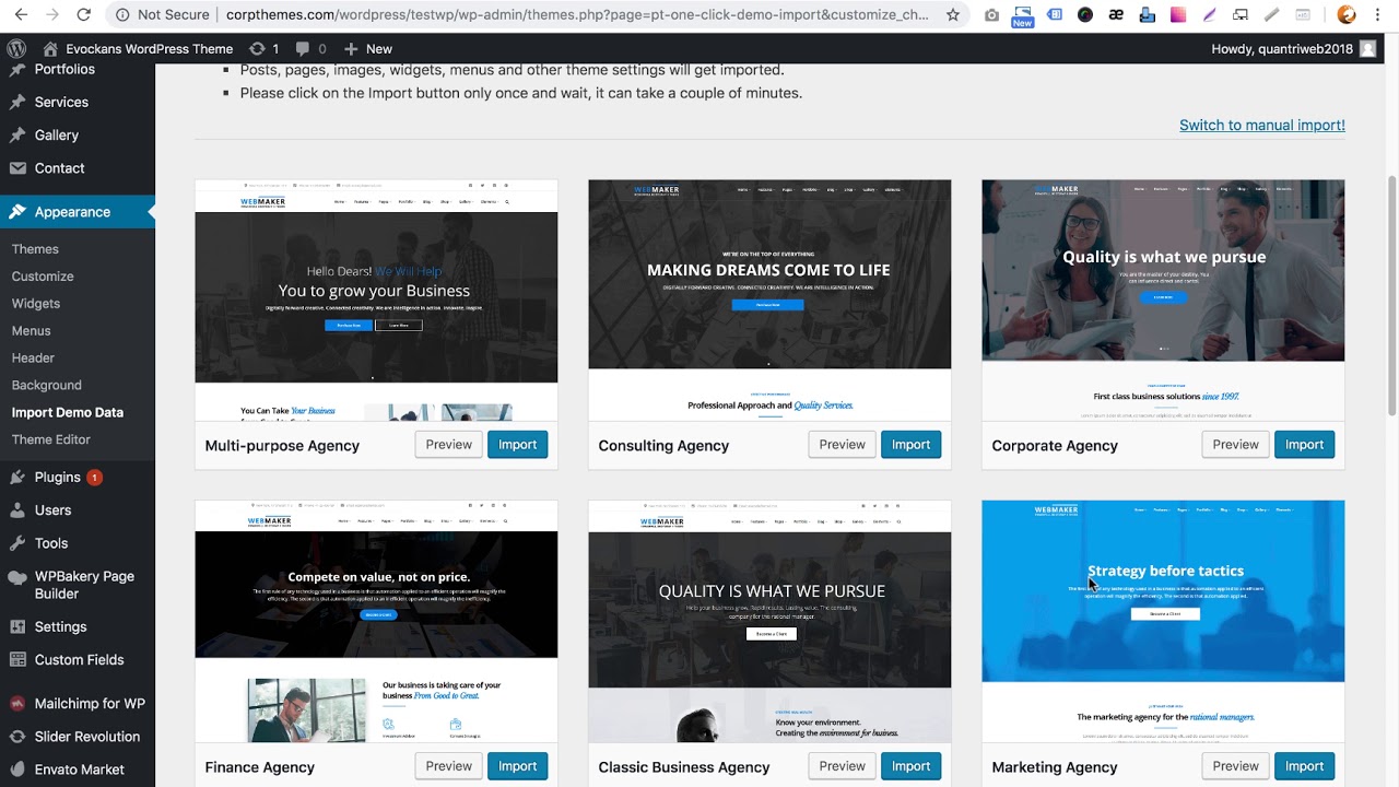 how to installation demo evockans WordPress - YouTube