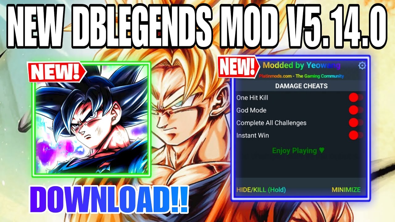 NEW !! DRAGONBALL LEGENDS MOD V5.14.0 APK (Dragon ball legends ) - YouTube