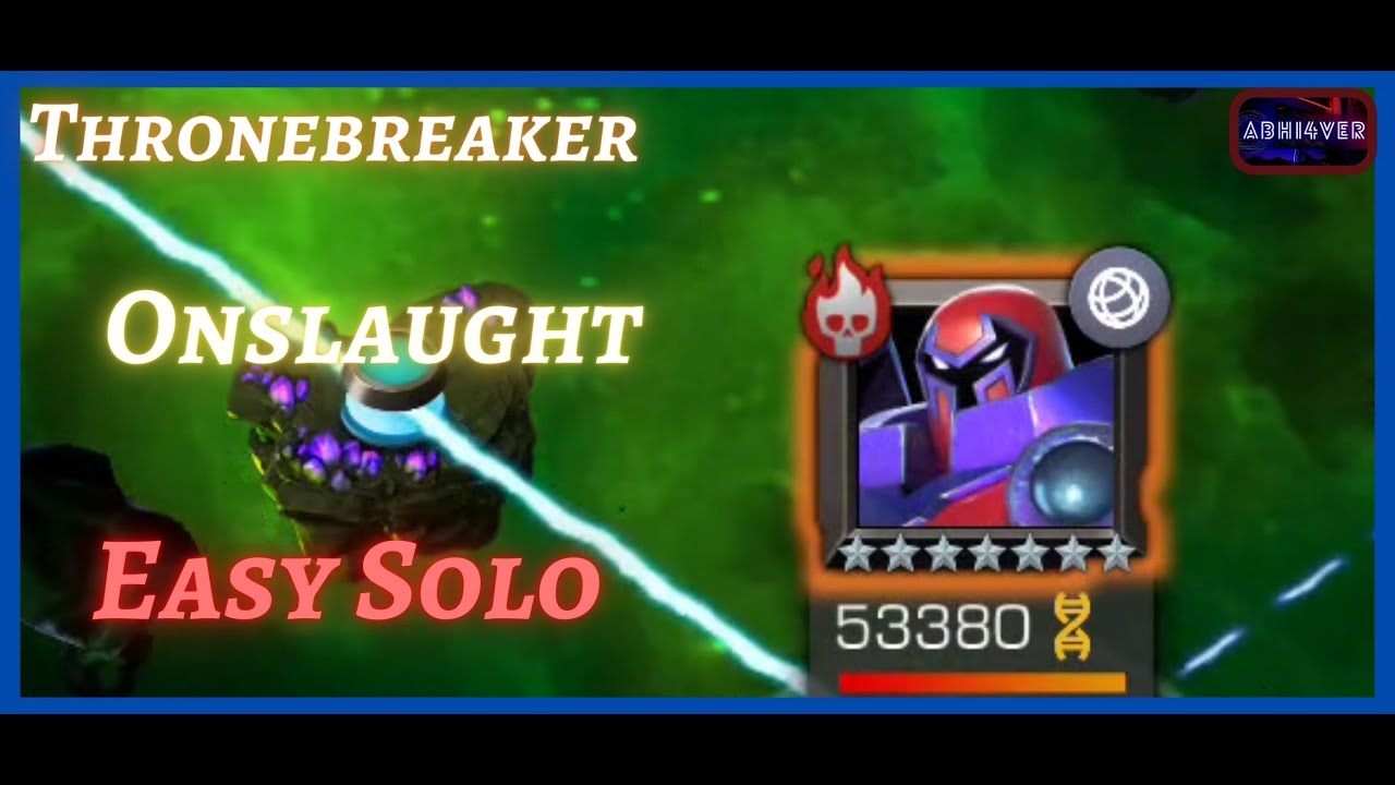 MCOC | Onslaught | Easy Solo | ThroneBreaker EQ - YouTube