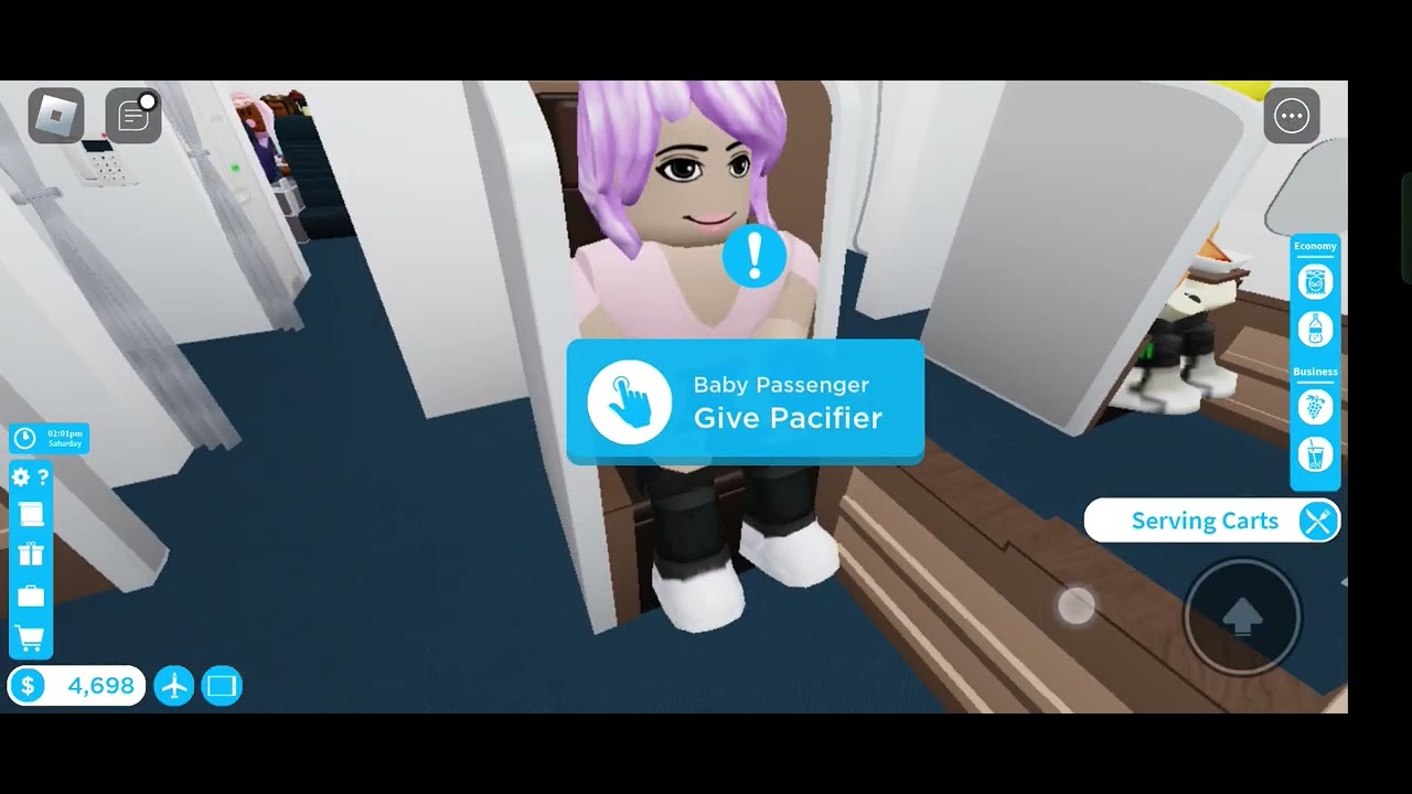 Roblox cabin crew simulator baby crying in the first class seats before ...