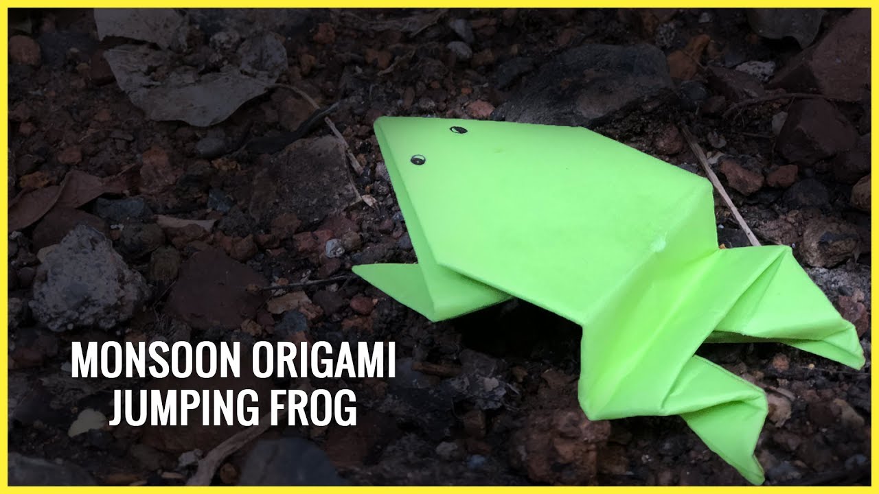 DIY I Monsoon Origami I Jumping Frog - YouTube