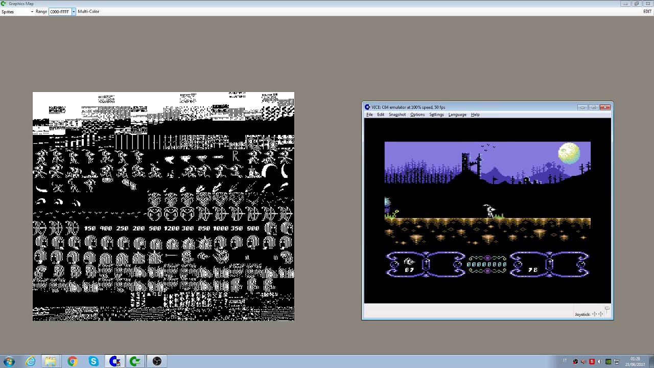 C64 Raging Orlando 60 fps real time sprite flipping - YouTube