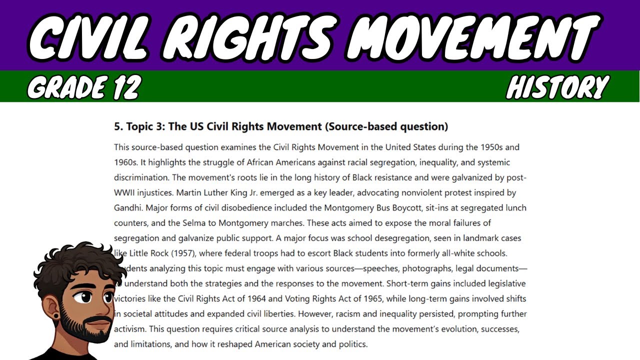 Civil Rights Movement | Grade 12 History - YouTube