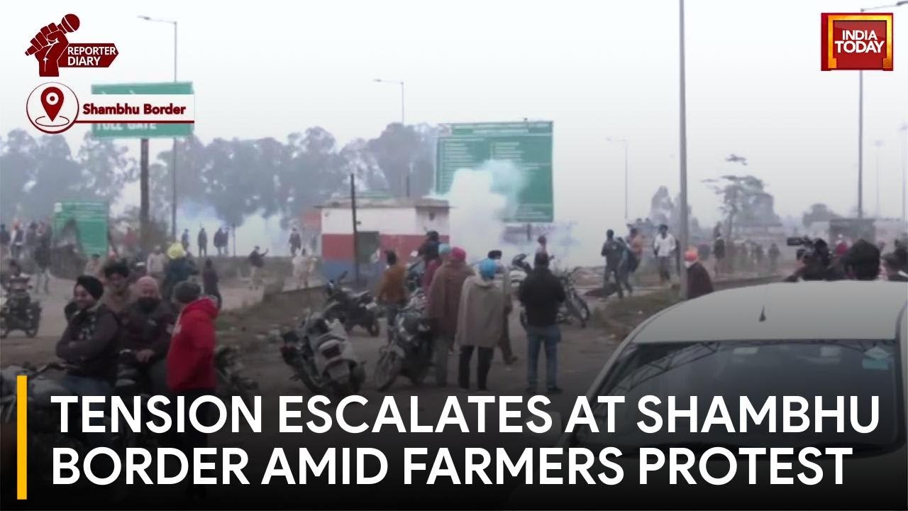 Haryana Police Disperses Protesters With Tear Gas At Shambhu Border ...