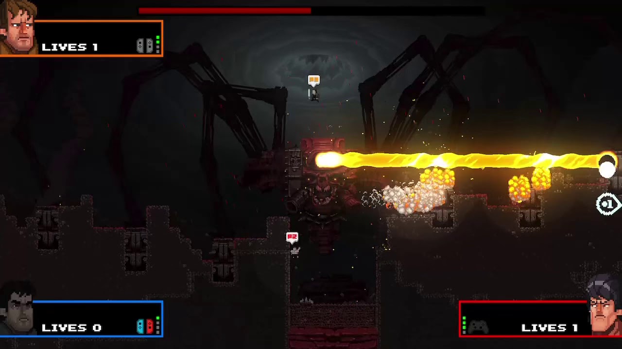 Broforce multiplayer gameplay - FINAL BOSS level 15 - SATAN TRUE FORM ...