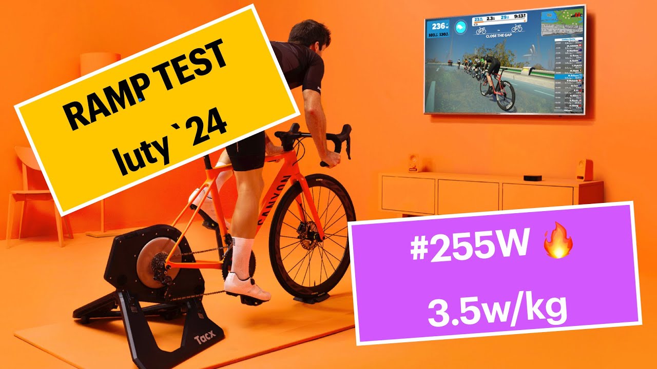 Ramp Test FTP luty 2024 - 255W 3,5w/kg - YouTube