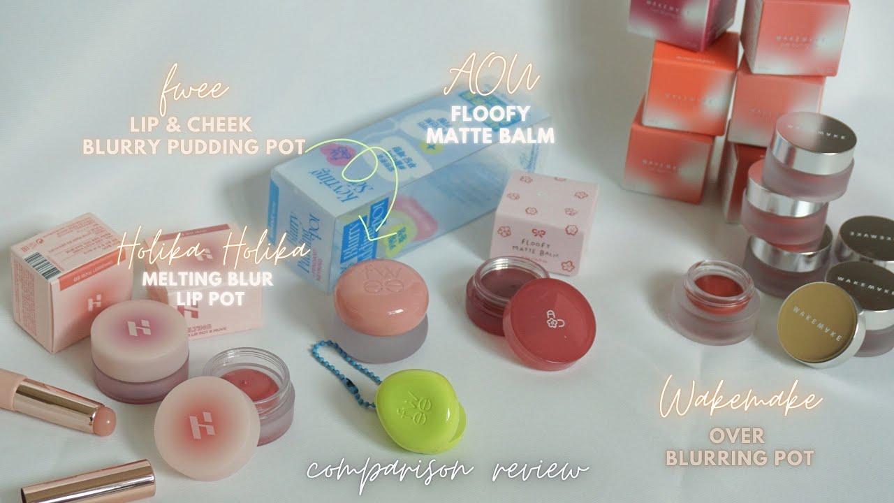 TRENDING KOREAN MATTE POTS COMPARISON FT. FWEE, AOU, WAKEMAKE & HOLIKA ...