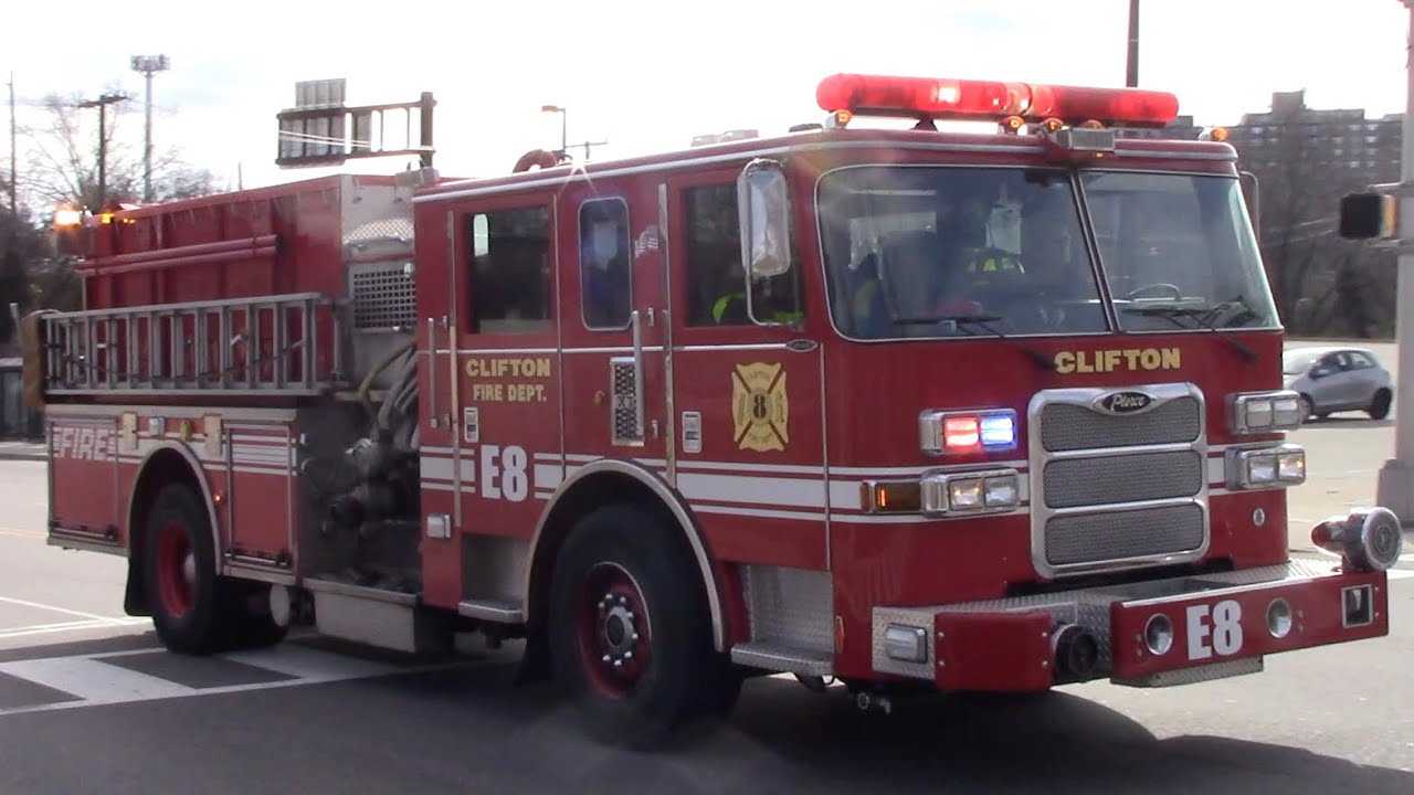 Clifton Fire Department Spare Engine 8 And Unmarked Police Tahoe ...