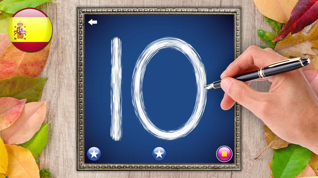 Aprende a escribir los números del 1 al 10 en español (Numbers in ...