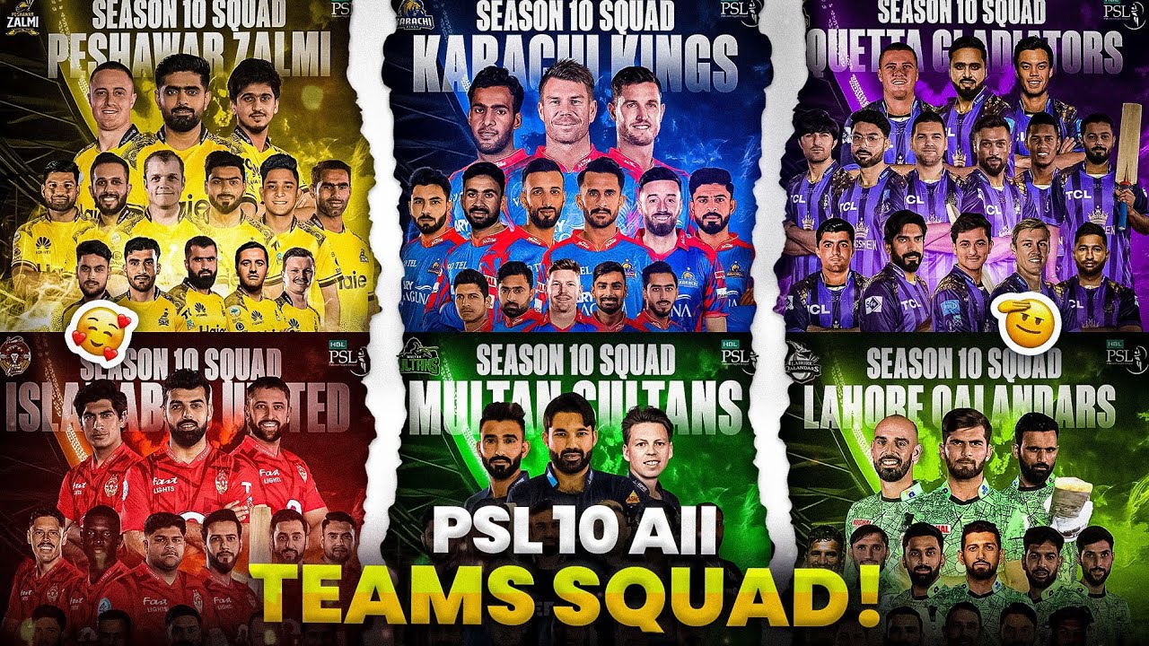 Psl 2025 all teams complete squad after drafts | Who's Best? #psldrafts ...