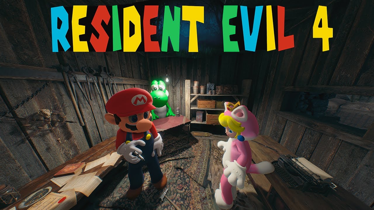Super Mario Bros En Resident Evil 4 Remake mods - YouTube