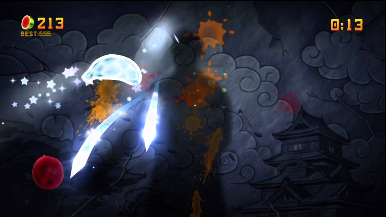 Fruit ninja kinect gameplay - YouTube