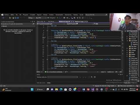 Actividad2 Programa de conversión de monedas en lenguaje visual Basic.net - YouTube