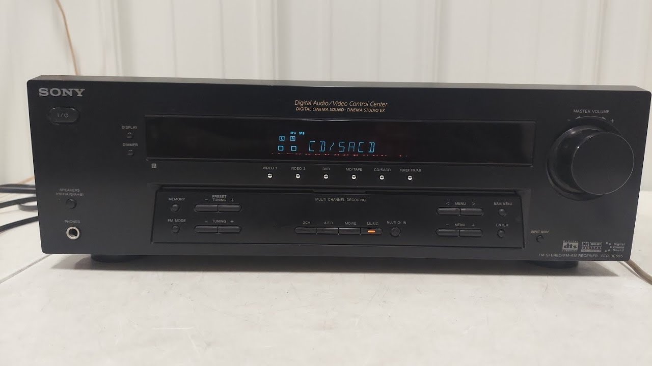 Vintage Sony STR-DE595 Digital Audio Video Control Center - YouTube