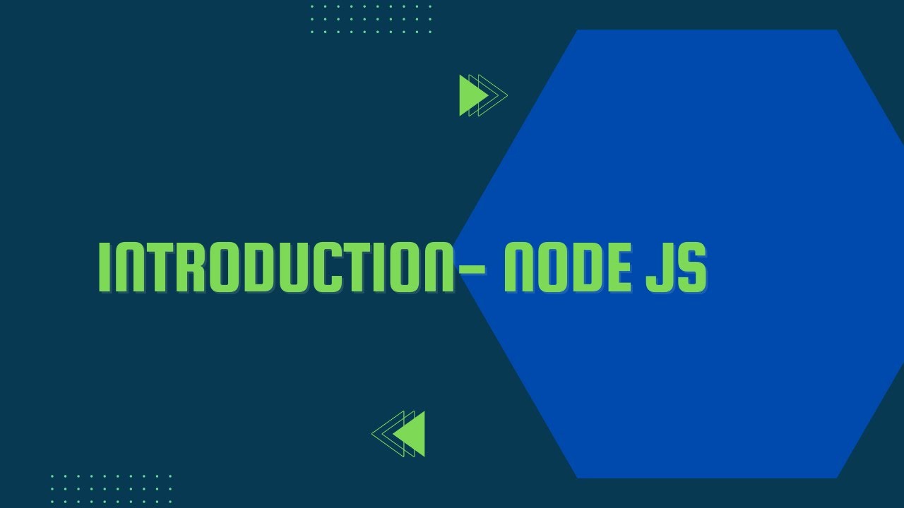 Node-JS Introduction | Tamil | HarshaSelvi - YouTube