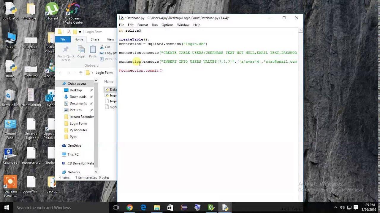 Python PyQt : Create Database Sqlite - YouTube