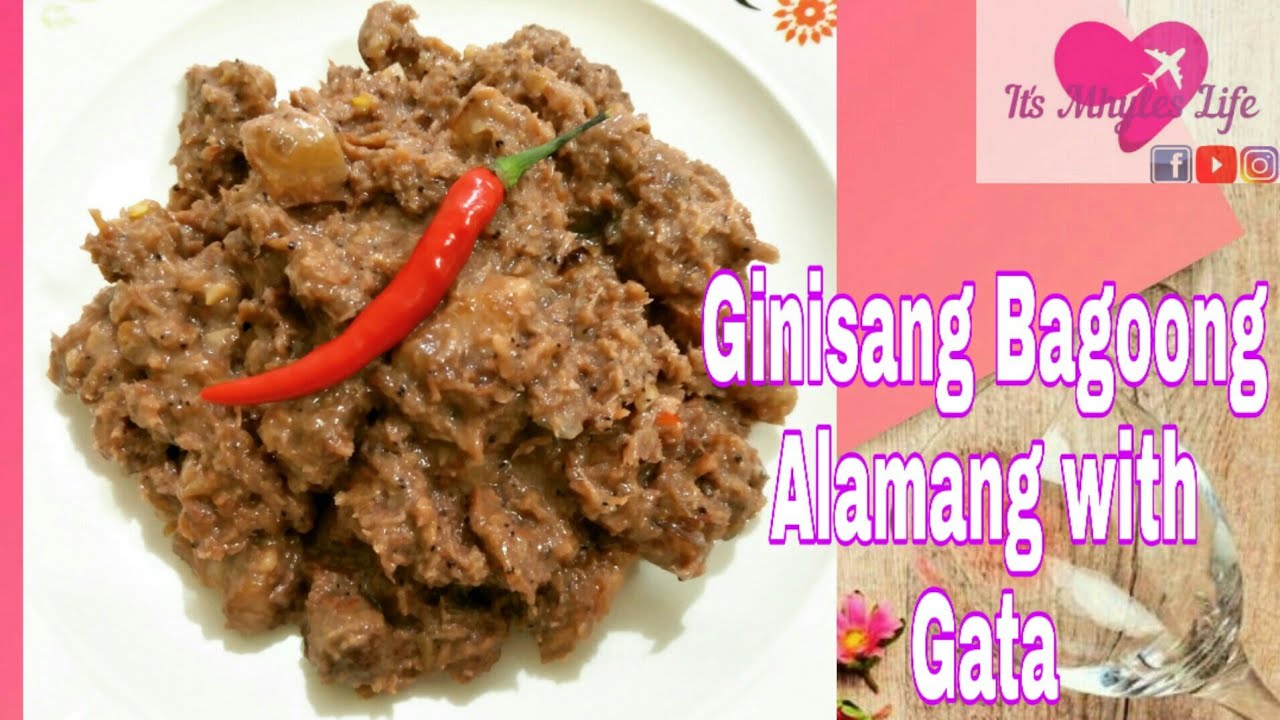 GINISANG BAGOONG ALAMANG WITH GATA | SAUTEED SHRIMP PASTE WITH COCONUT ...