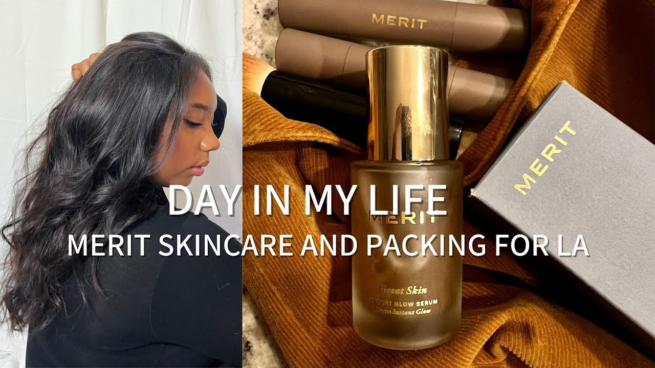 New Skincare from #Merit, Pack with me for LA | BrittanyBarks - YouTube