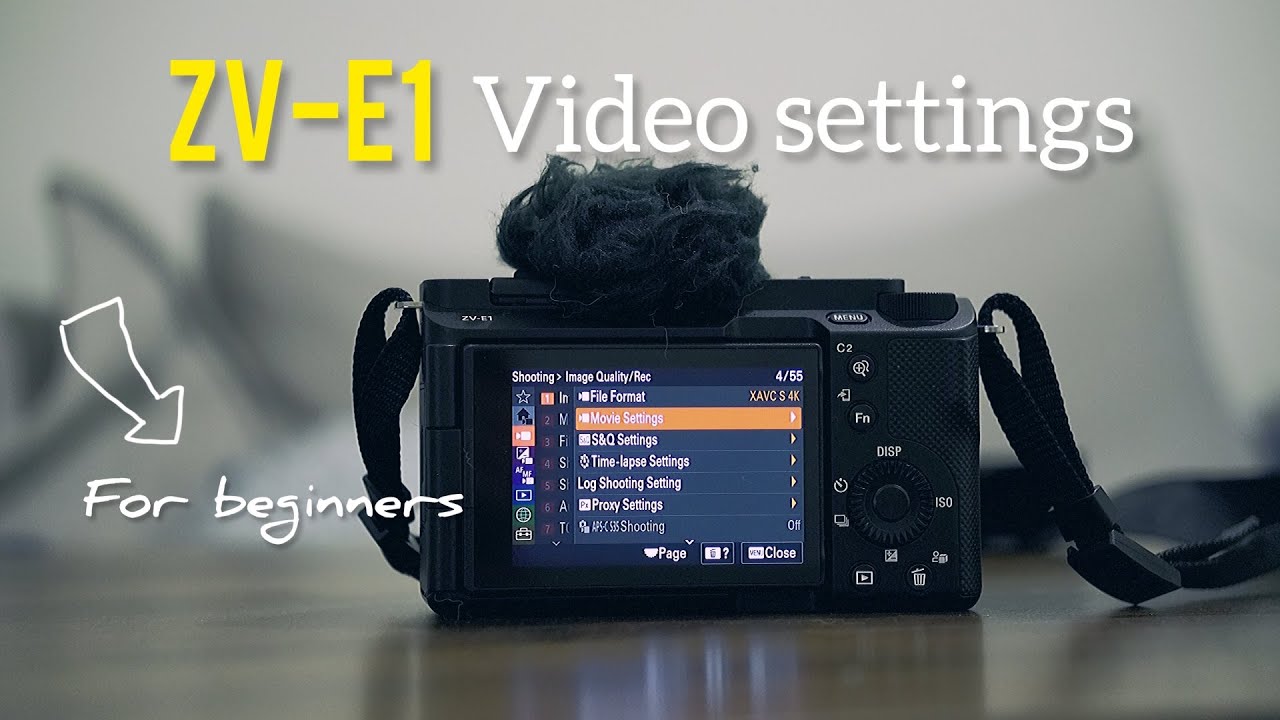 Sony ZV-E1 Video Setting for Complete Beginners : Setting Up your ...