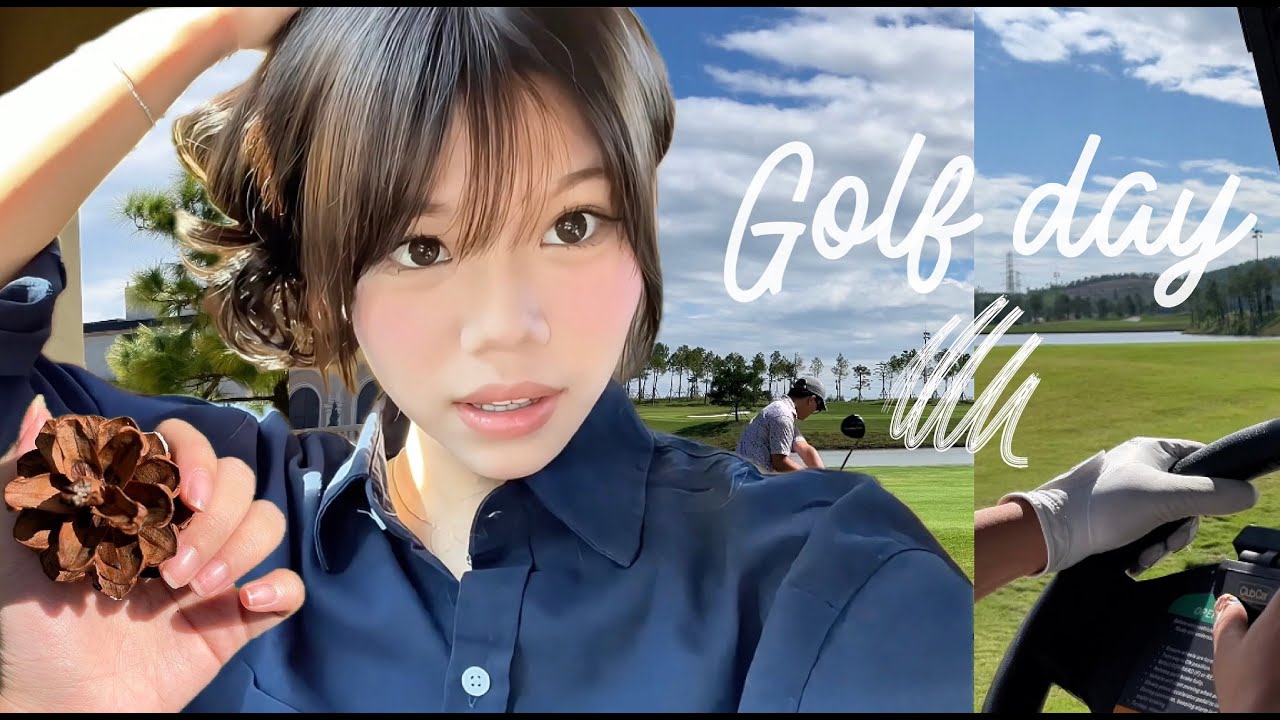 Golf day with chipmunk ^^ friends trip & study - YouTube