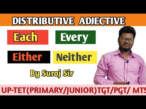 Distributive adjective by Suraj Sir||distributive adjective in english ...