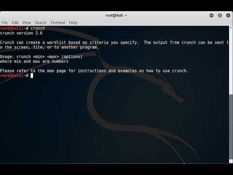 Crunch password generator installation - YouTube