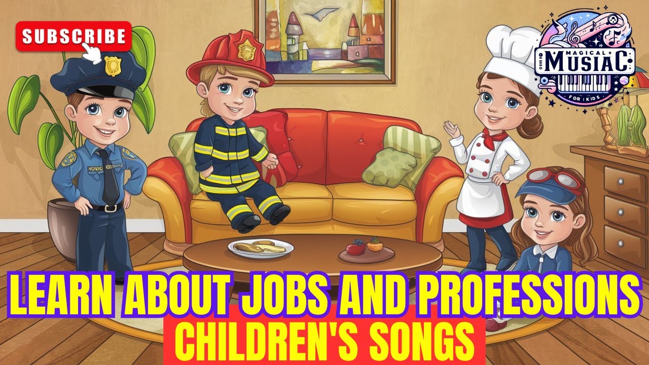 Learn About Jobs and Professions 🧑‍🏫👩‍⚕️ Song for Kids | Children's ...