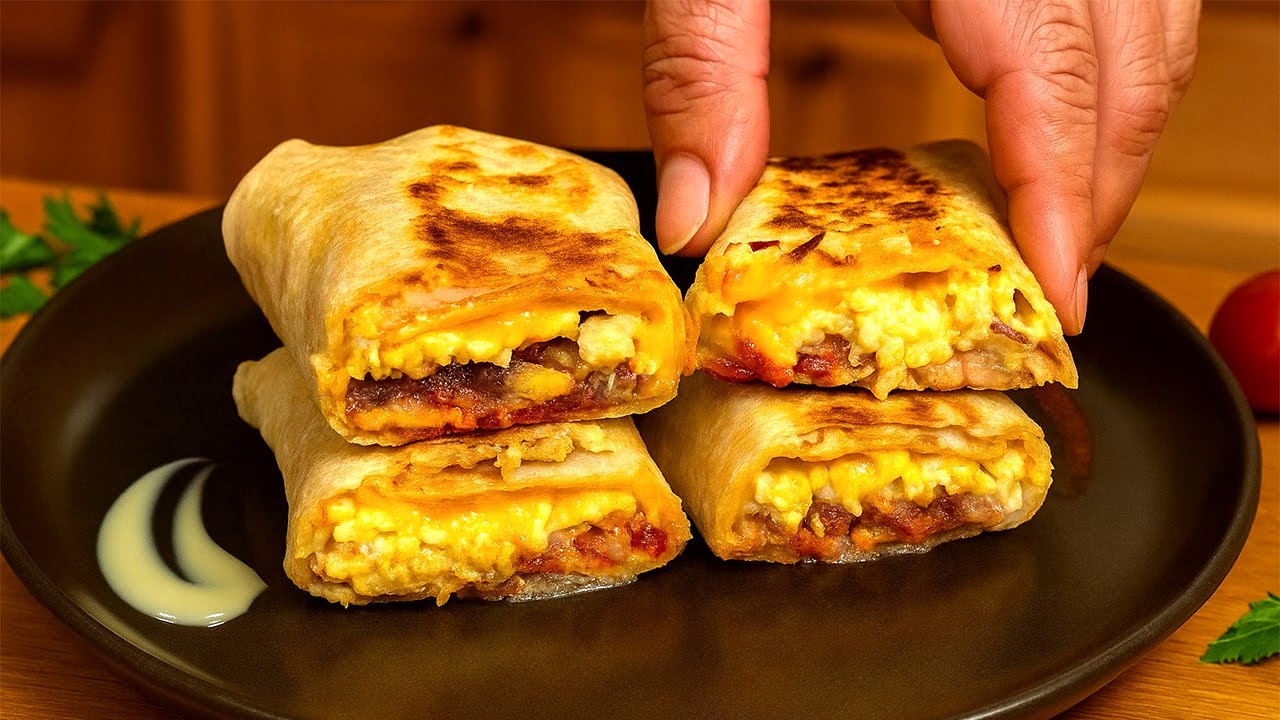 My 5-Min Breakfast Burrito Hack Everyone Should Know! 😳🔥 - YouTube