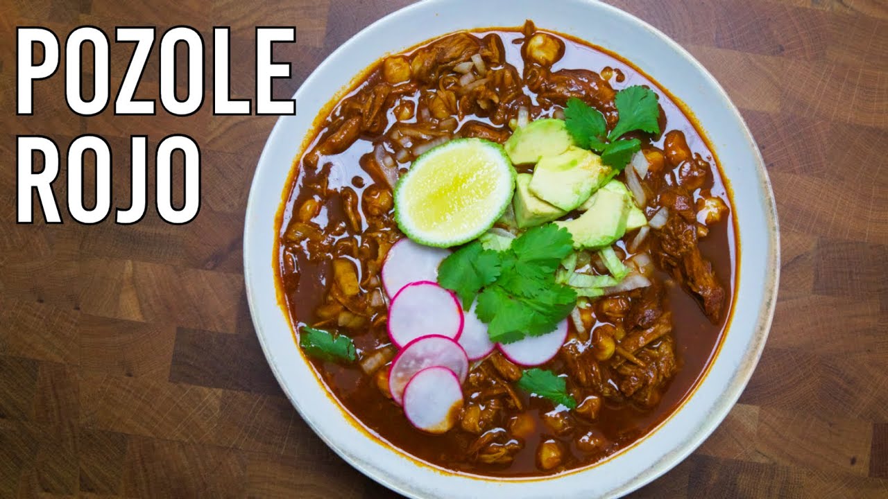 Pozole rojo mexicano 100% auténtico - YouTube
