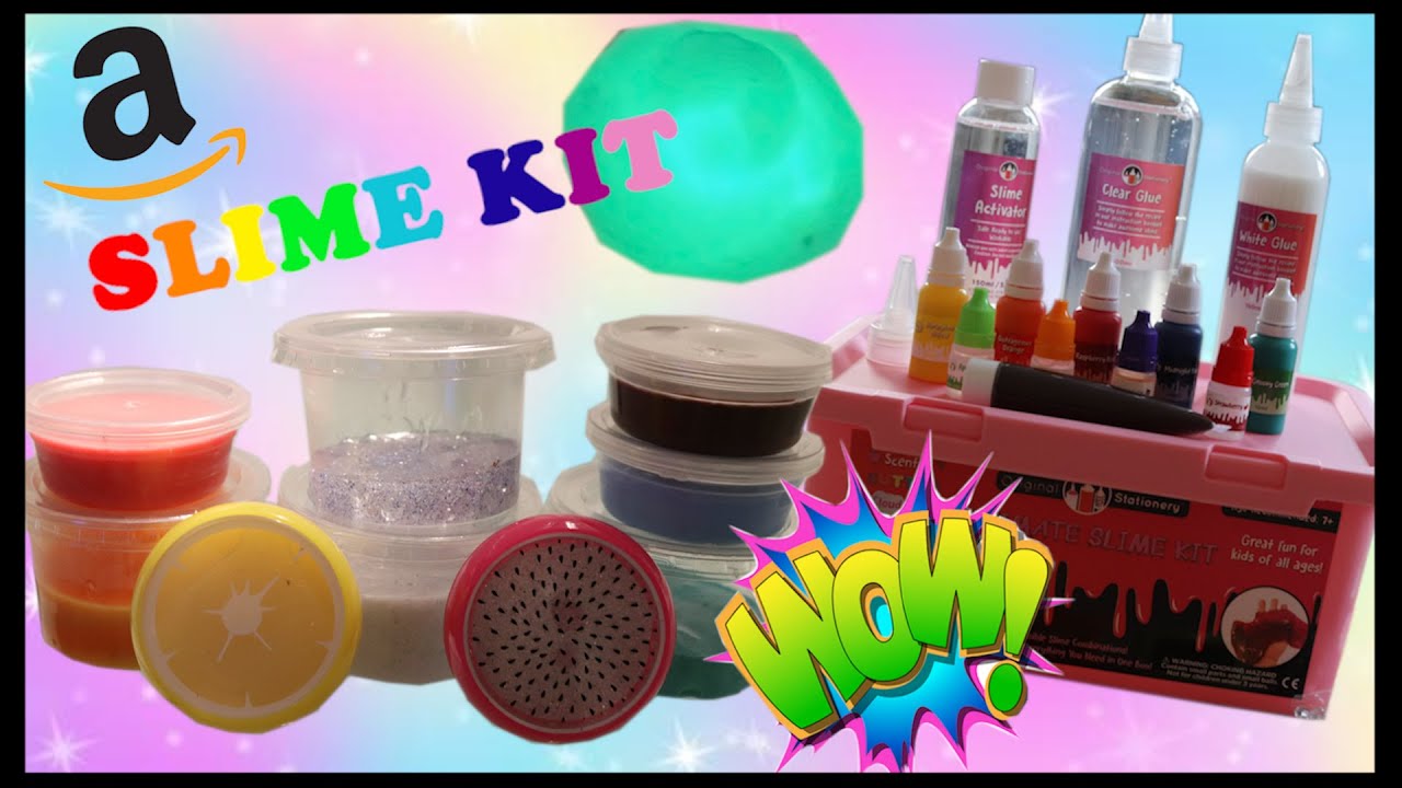 Unboxing Amazon Slime-Kit & Slime Crafting I satisfying l rainbow | Fun ...